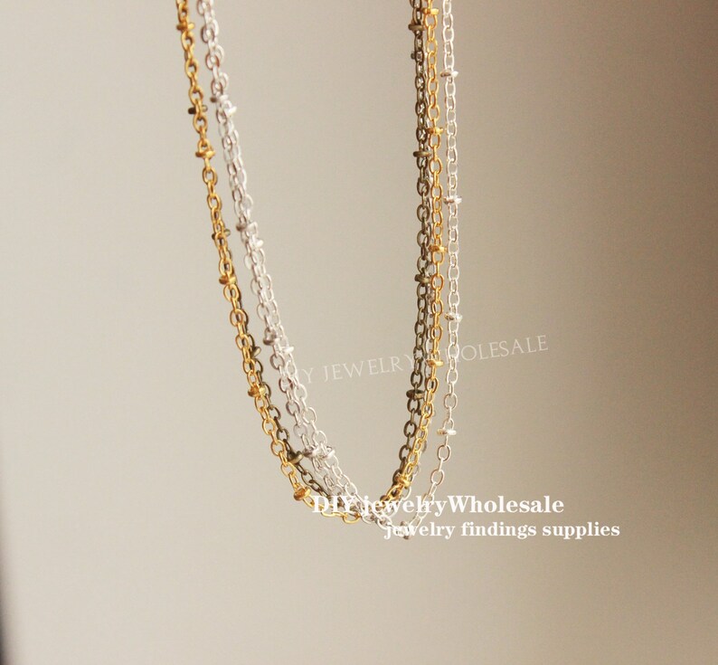 10pcs 2mm Bead Finished Twisted Chains Bead Soldered Chain - Etsy