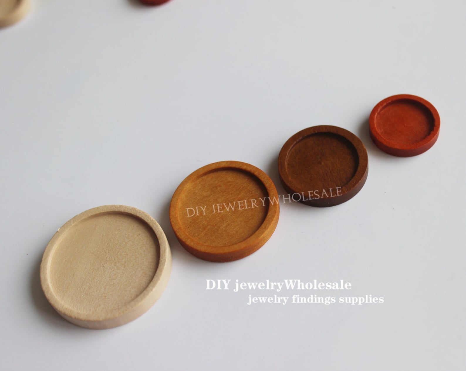 20pcs Wood Pendant Bezel Blanks, Wood Bezel Pendant Settings, Wood ...