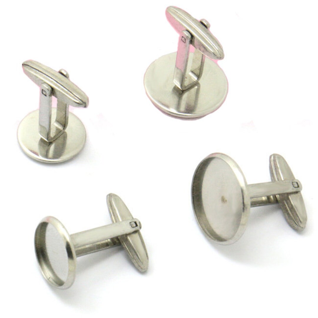 10pcs12mm - 20mm Surgical Stainless Steel Cuff Link Blanks,16mm ...