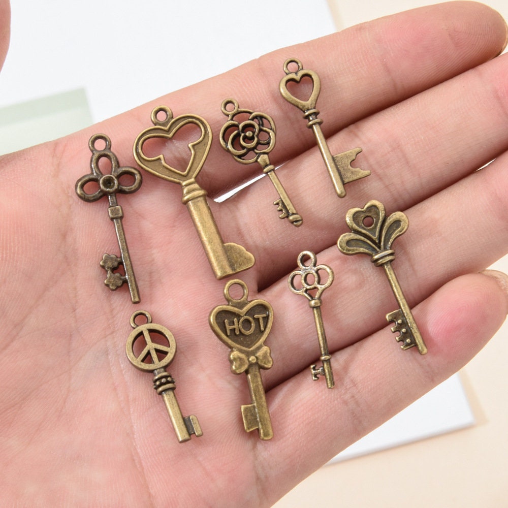 30pcs Alloy Key pendant charm | Etsy