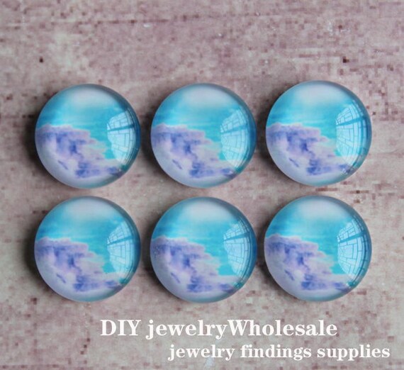 12mm Round Clear Glass Cabochons Handmade Glass Photo Cabochon | Etsy