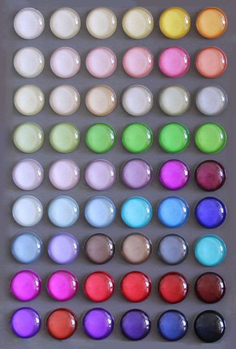 Pure Colors Multiple Colors Handmade Round Photo Glass Cabochons 10mm ...