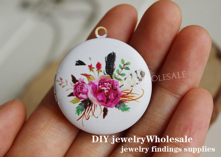 Exclusive 1pcs 33mm 3D Embossed design Handmade Photo Locket | Etsy