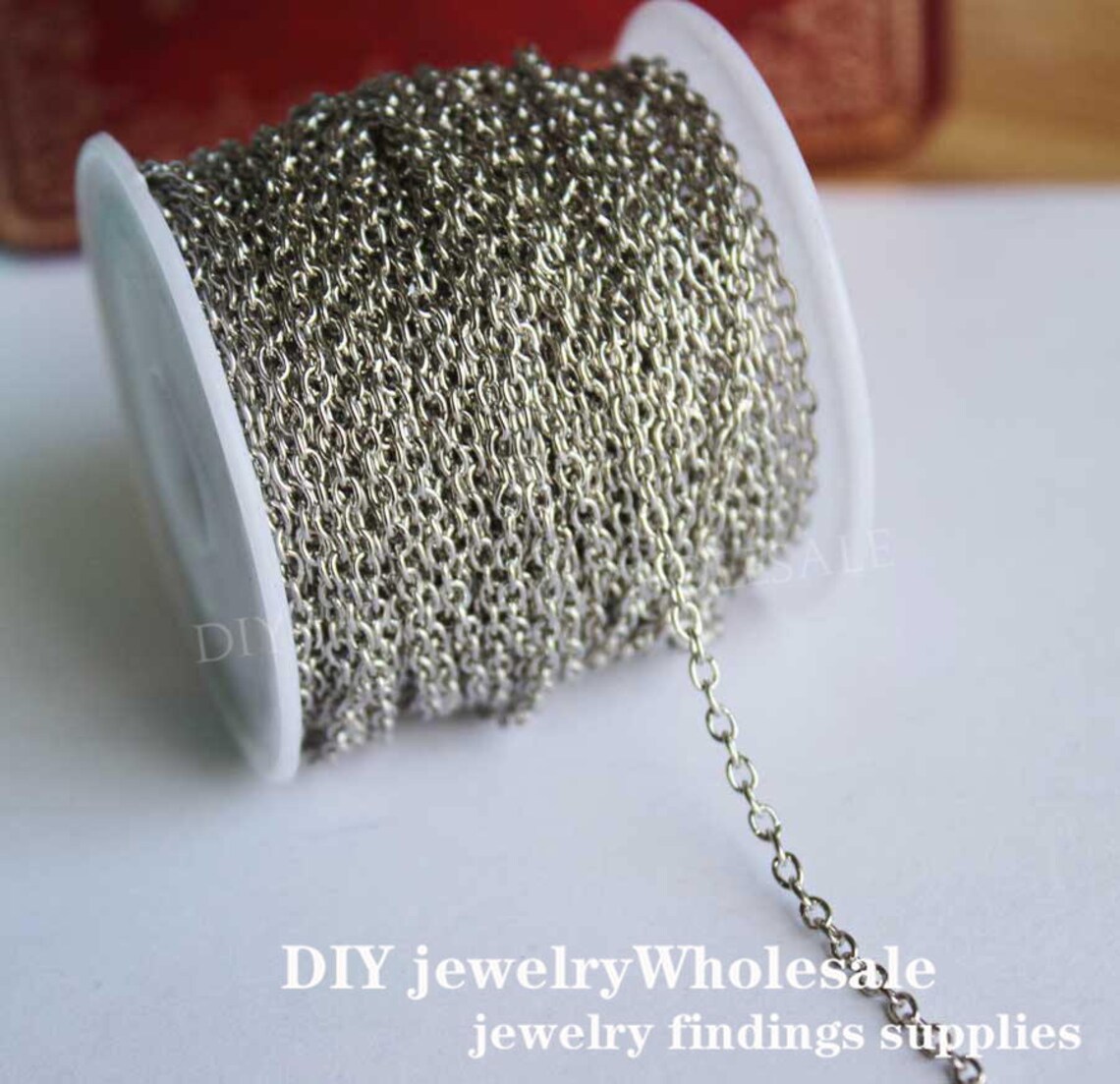 16ft Ancient Silver 2mm O Chains 2mm Oval Link Chain Loop Chain - Etsy