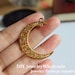 20pcs Filigree Moon Shape Earring Necklace Findings Charm Pendant / Diy ...