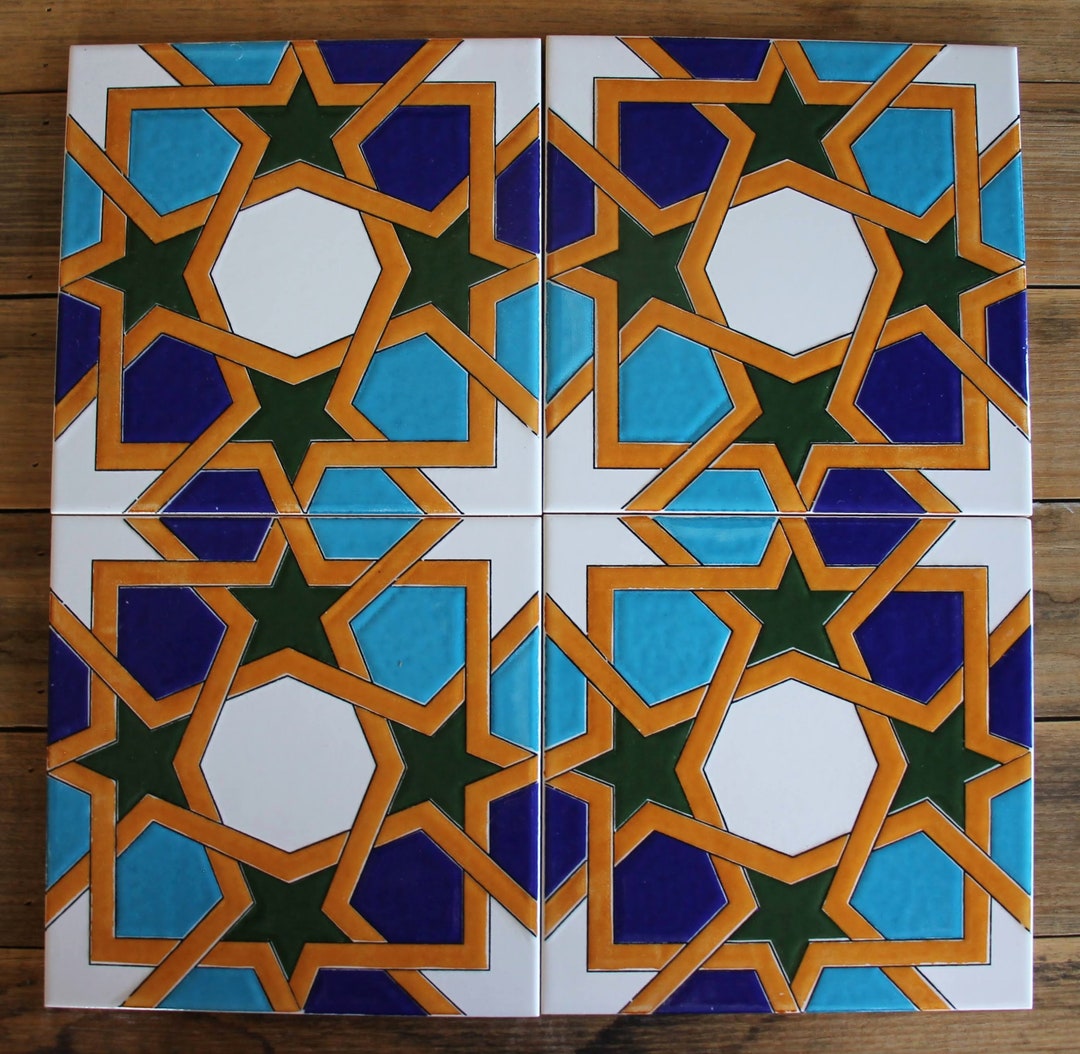 Turkish Ceramic Tile Set 4 Splash Back Kitchen Bathroom - Etsy