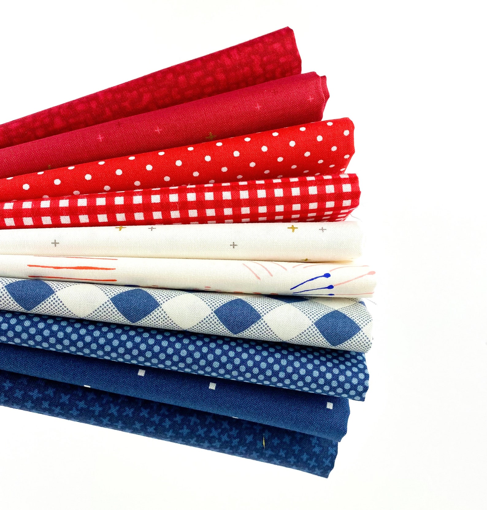 America Red White and Blue Custom Curated Fat Quarter Bundle - Etsy