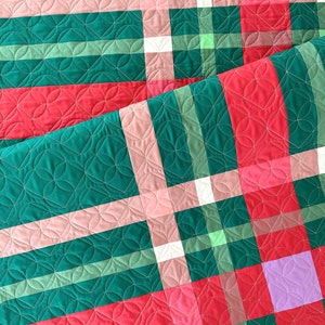 Upscale Plaid Modern Geometric Throw Quilt Kit - Lo & Behold Stitchery ...