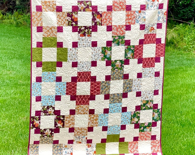 Hopscotch Modern Geometric Quilt Kit Emily Dennis 60 by 80 Kit Includes ...