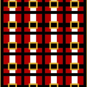 Santa Suit Modern Christmas Quilt Pattern by Mandi Persell of Sewcial ...