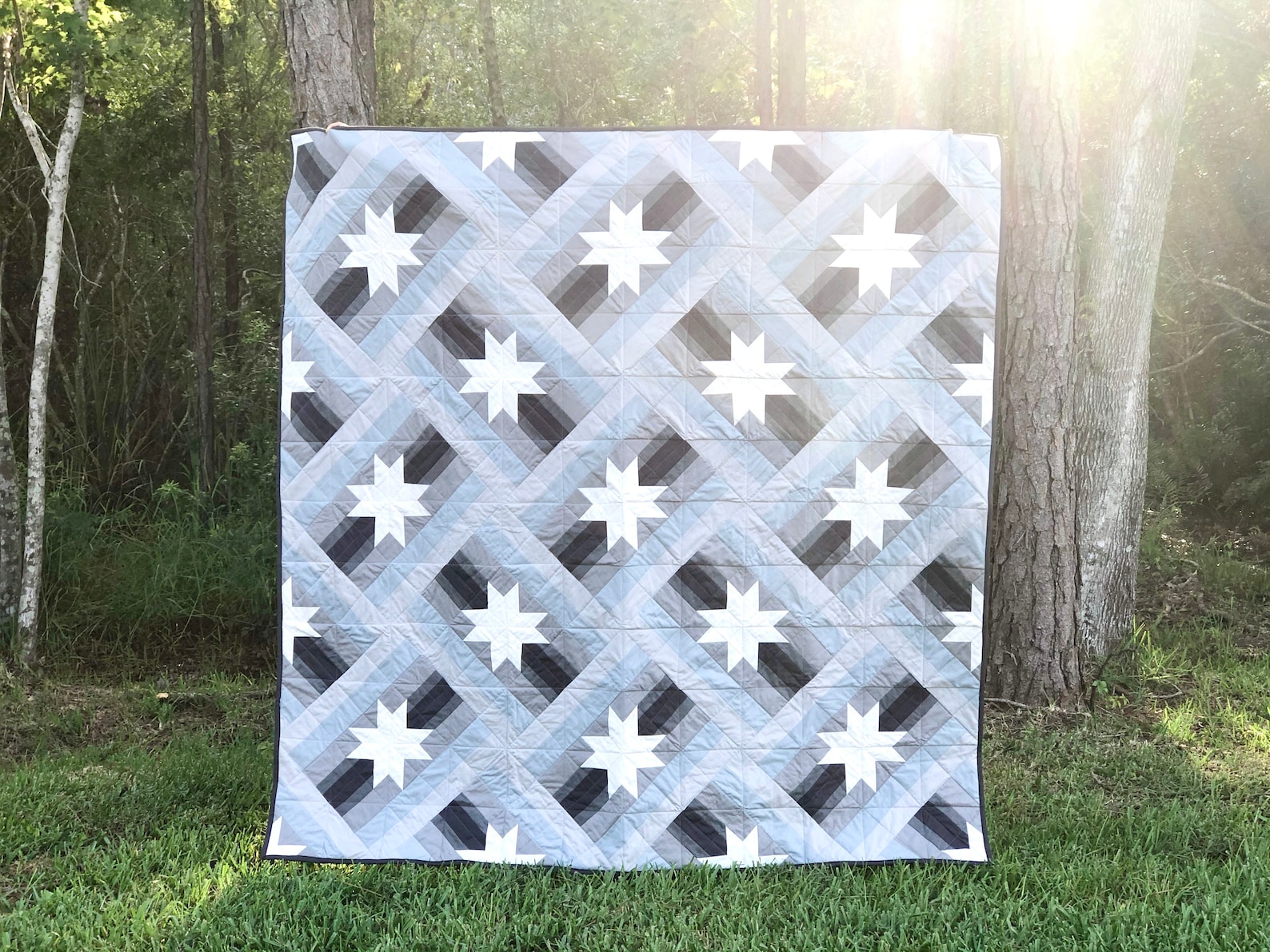 Neutral Slanted Star Quilt Kit Mandi Persell of Sewcial - Etsy