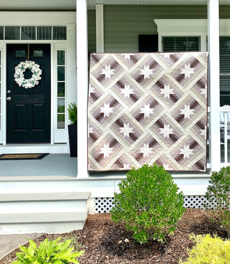 Neutral Slanted Star Quilt Kit - Mandi Persell of Sewcial Stitch Kit ...