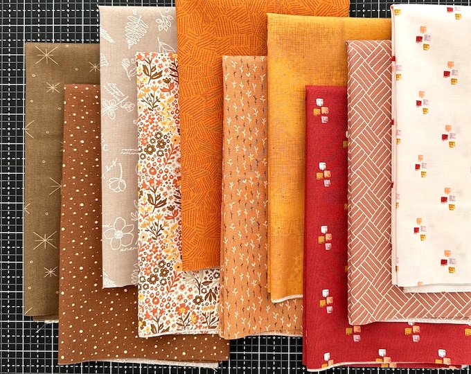 Harvest Fat Quarter Bundle by Sewcial Stitch 10 Fat Quarters Neutral ...