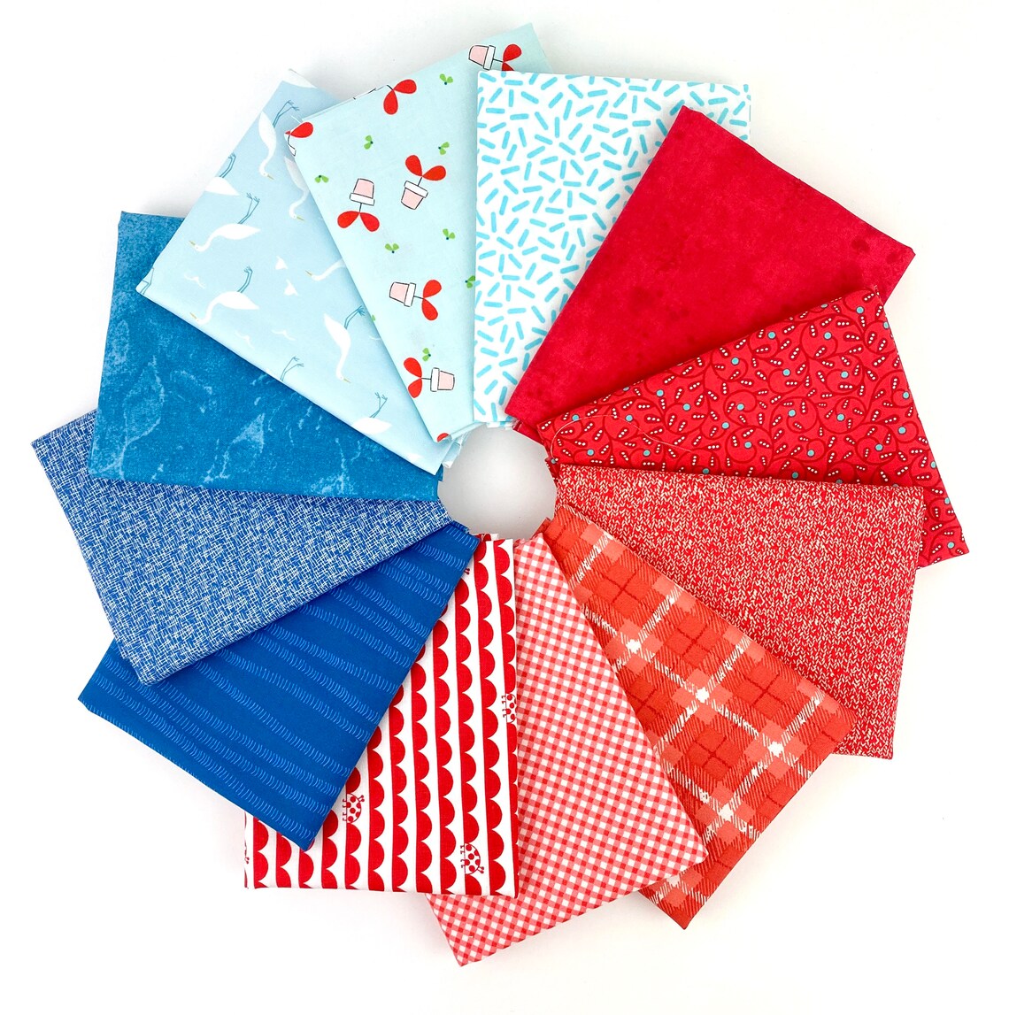 America Red White and Blue Custom Curated Fat Quarter Bundle | Etsy