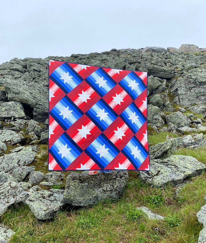 Slanted Star Modern Star Quilt PDF Pattern by Mandi Persell of - Etsy