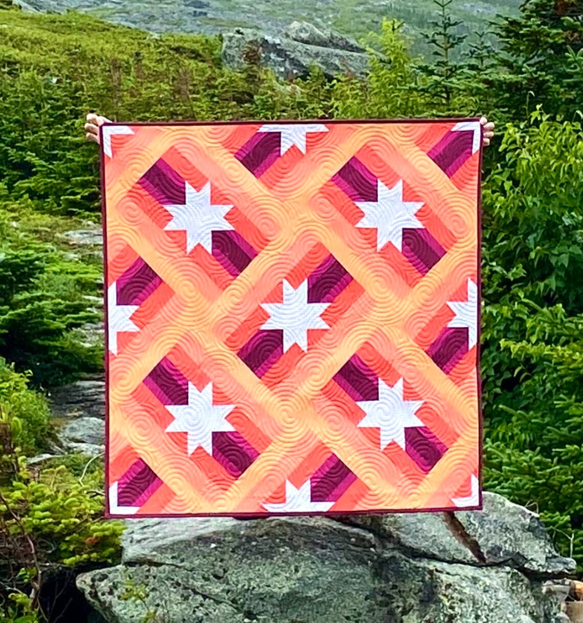 Slanted Star Modern Star Quilt PDF Pattern by Mandi Persell of - Etsy