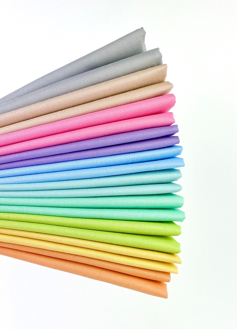 Pastel Confetti Cotton Solid Fat Quarter Bundle Custom Curated by ...