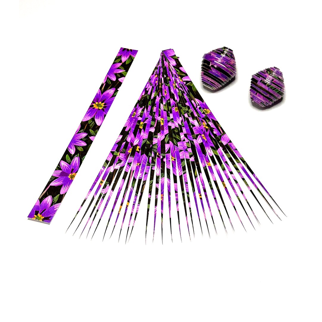 Purple Paper Strips to Make Paper Beads, 1/2 Wide X 11 Long Triangle ...