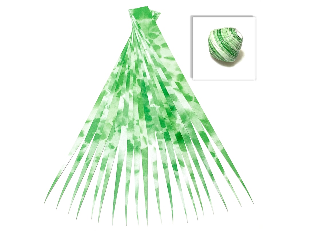 Green Paper Strips Half Inch or 1 Inch Precut Paper Bead Strips Make ...