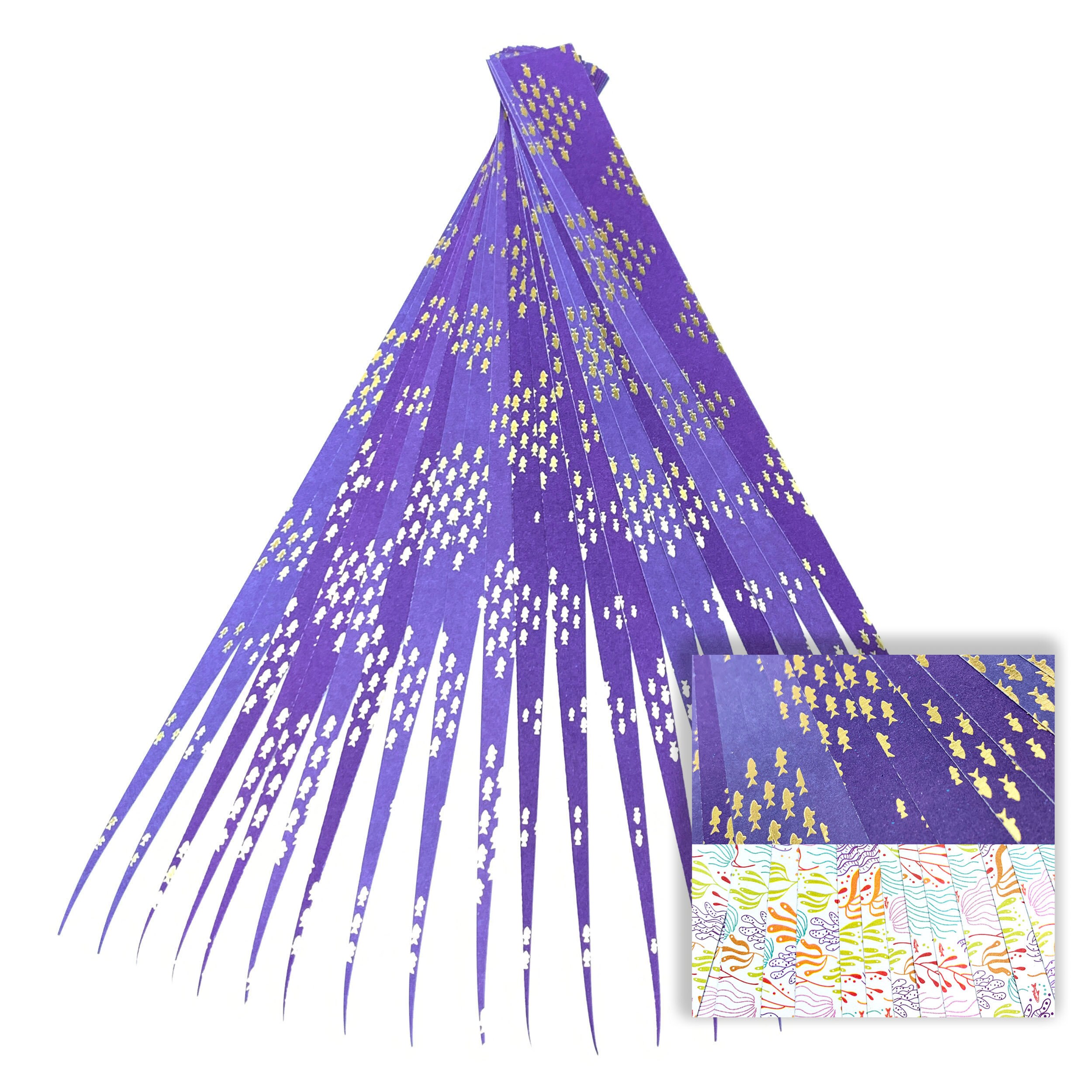 Paper Strips Double Sided with Gold Foil Laminate 1/2 or | Etsy