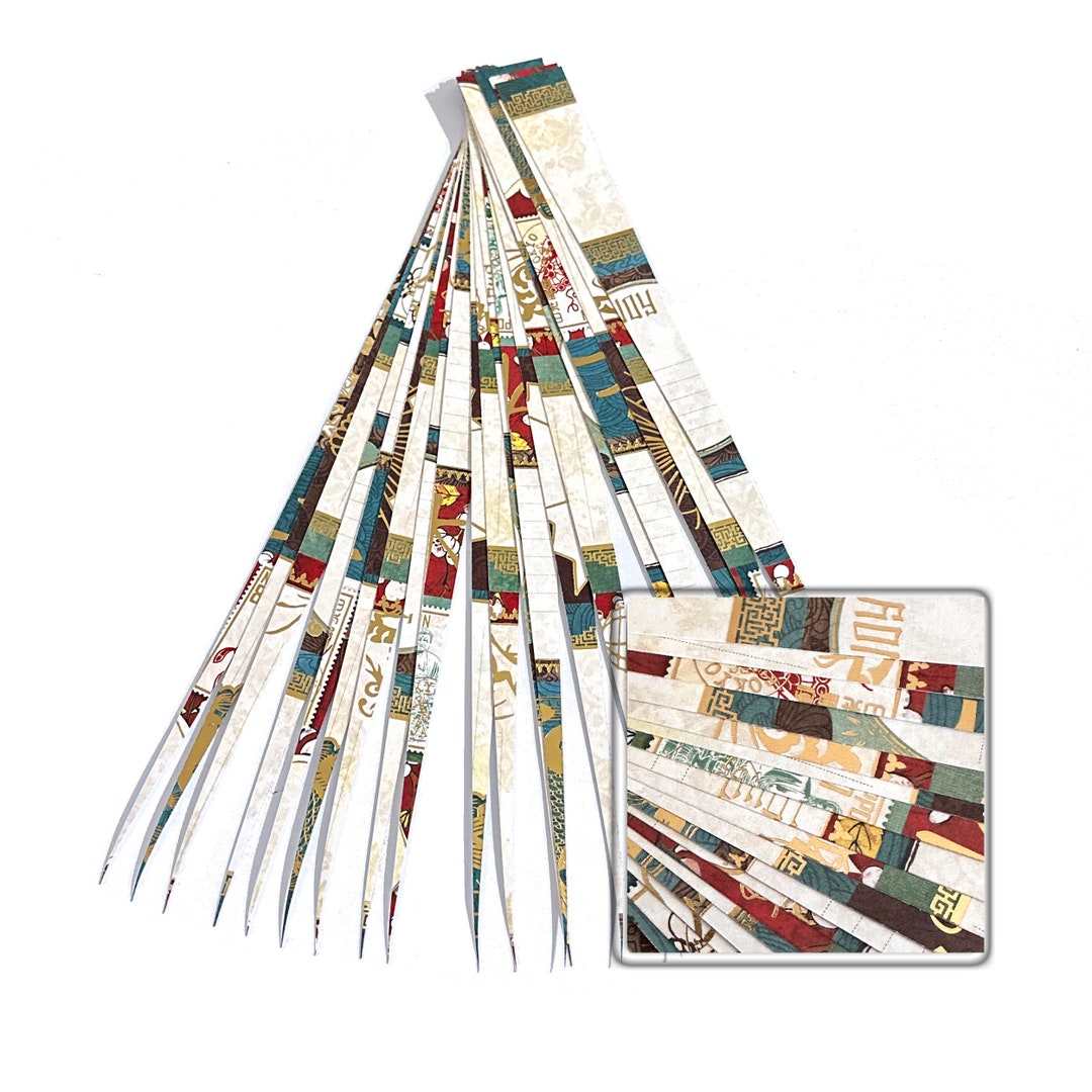 Paper Strips With Gold Foil Laminate Half Inch or 1 Inch Precut Paper ...