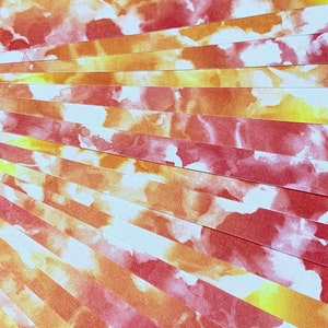 Paper Strips Half Inch or 1 Inch Wide Precut Orange & Yellow Paper ...