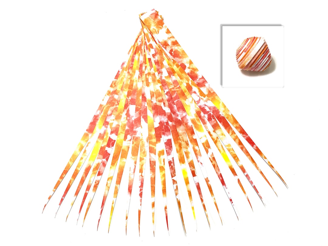 Paper Strips Half Inch or 1 Inch Wide Precut Orange & Yellow Paper ...