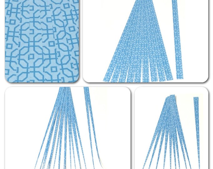Paper Strips Blue Pattern to Make Paper Beads Works With Paper - Etsy