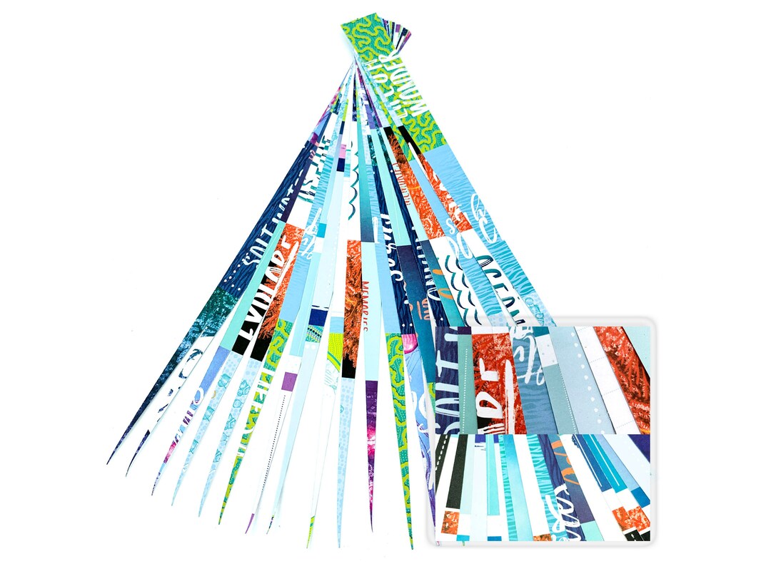 Paper Bead Strips Double Sided Half Inch or 1 Inch Paper Strips for ...