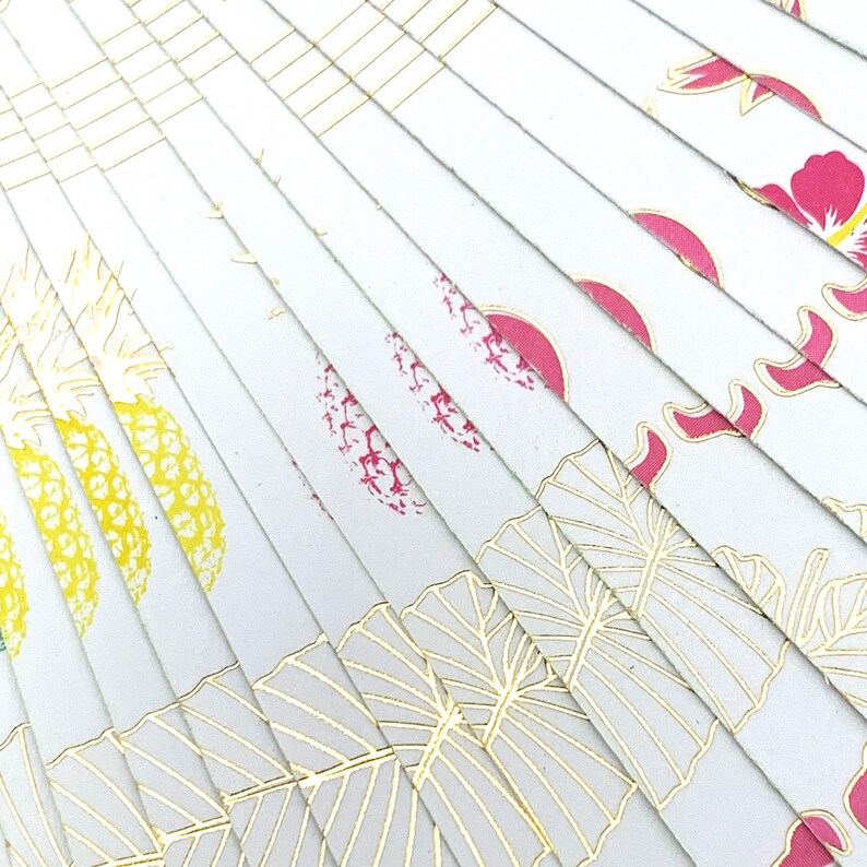 Paper Strips Double Sided With Gold Foil Laminate 1/2 or - Etsy
