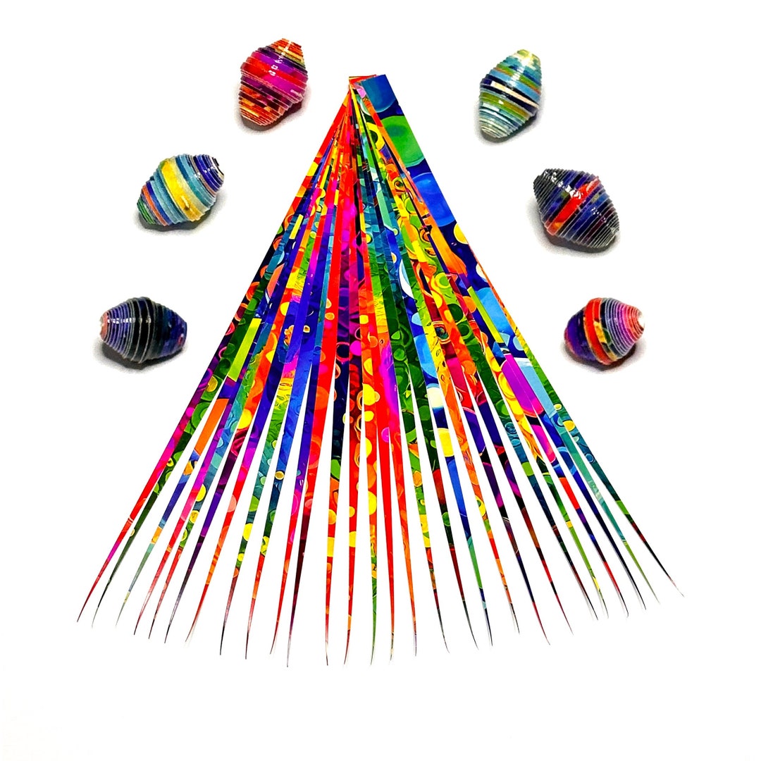 Multicolored Paper Strips to Make Paper Beads, Bright Colorful Triangle ...