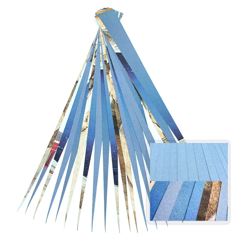 Paper Strips Double Sided Precut 1/2 or 1 Paper - Etsy