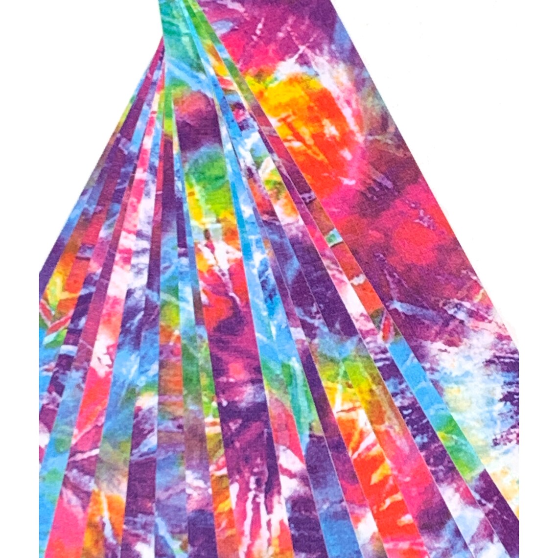Paper Bead Strips, 1/2" or 1", Scrapbook Paper, Bright Tie Dye Rainbow ...
