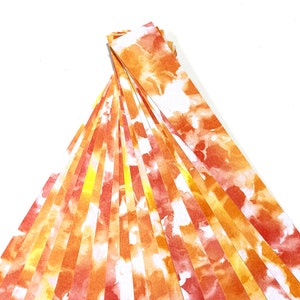 Paper Strips Half Inch or 1 Inch Wide Precut Orange & Yellow Paper ...