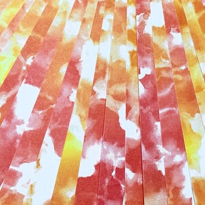 Paper Strips Half Inch or 1 Inch Wide Precut Orange & Yellow Paper ...