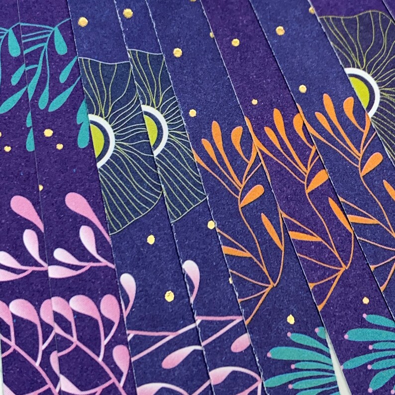 Paper Strips Double Sided with Gold Foil Laminate 1/2 or | Etsy