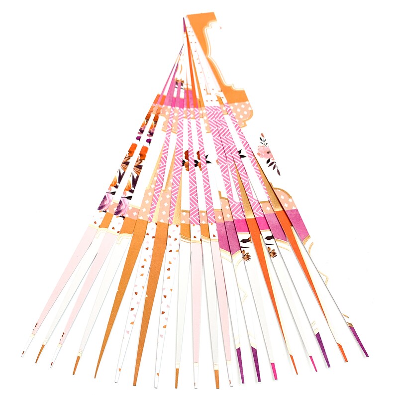 Paper Bead Strips With Gold Foil, 1/2 or 1" Triangle Shape Scrapbook ...