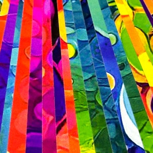Multicolored Paper Strips to Make Paper Beads, Bright Colorful Triangle ...