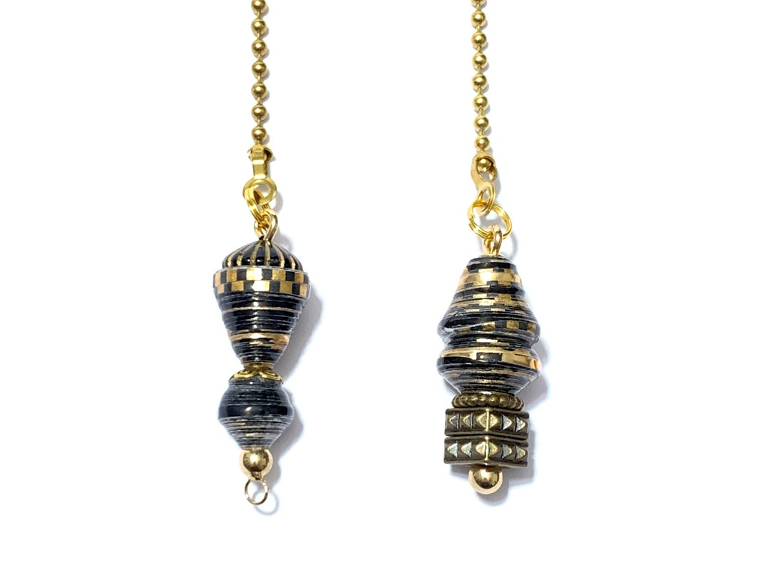 Handmade Lighting Finial Ceiling Fan Light Pull Chain With Brass Chain ...