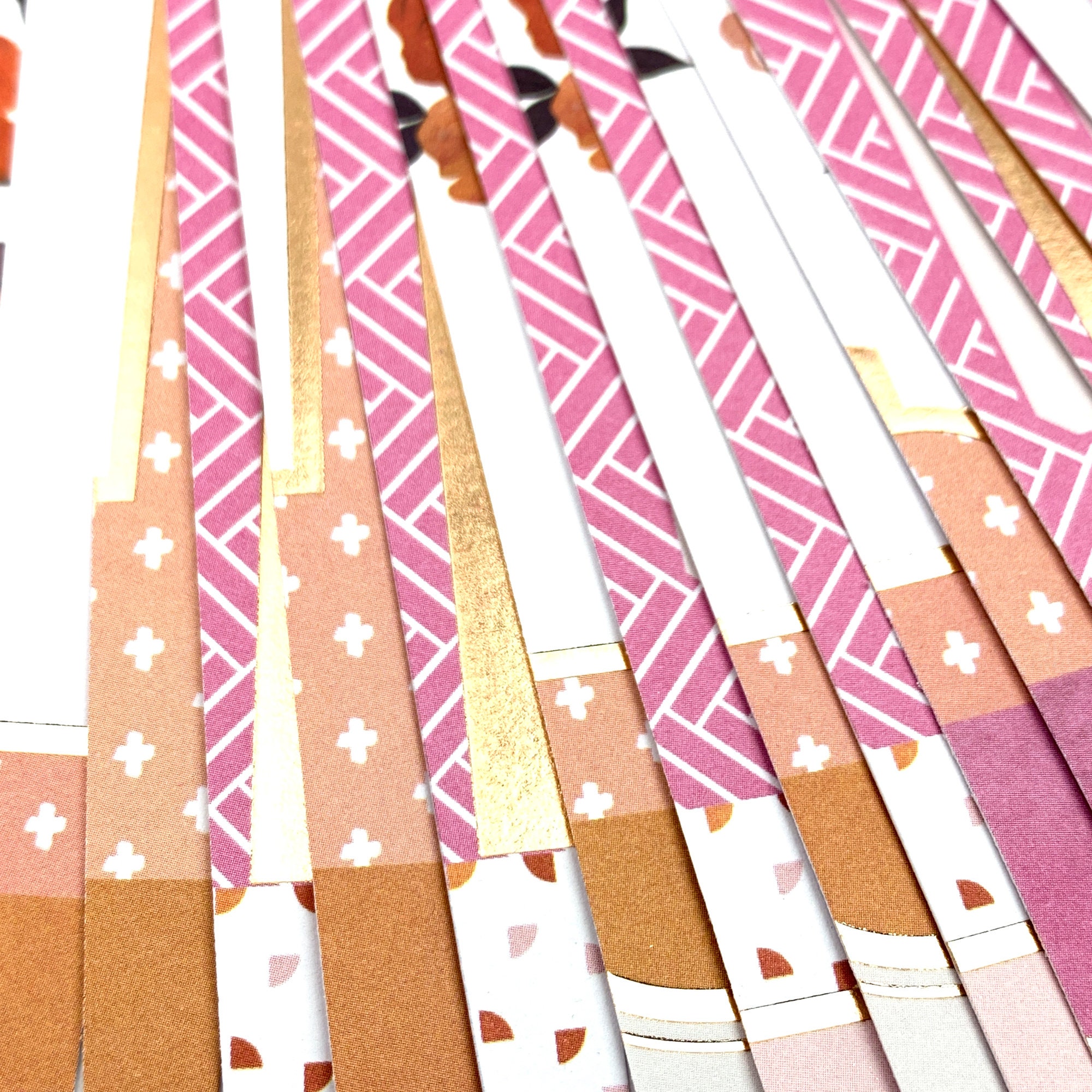 Paper Bead Strips With Gold Foil, 1/2 or 1" Triangle Shape Scrapbook ...