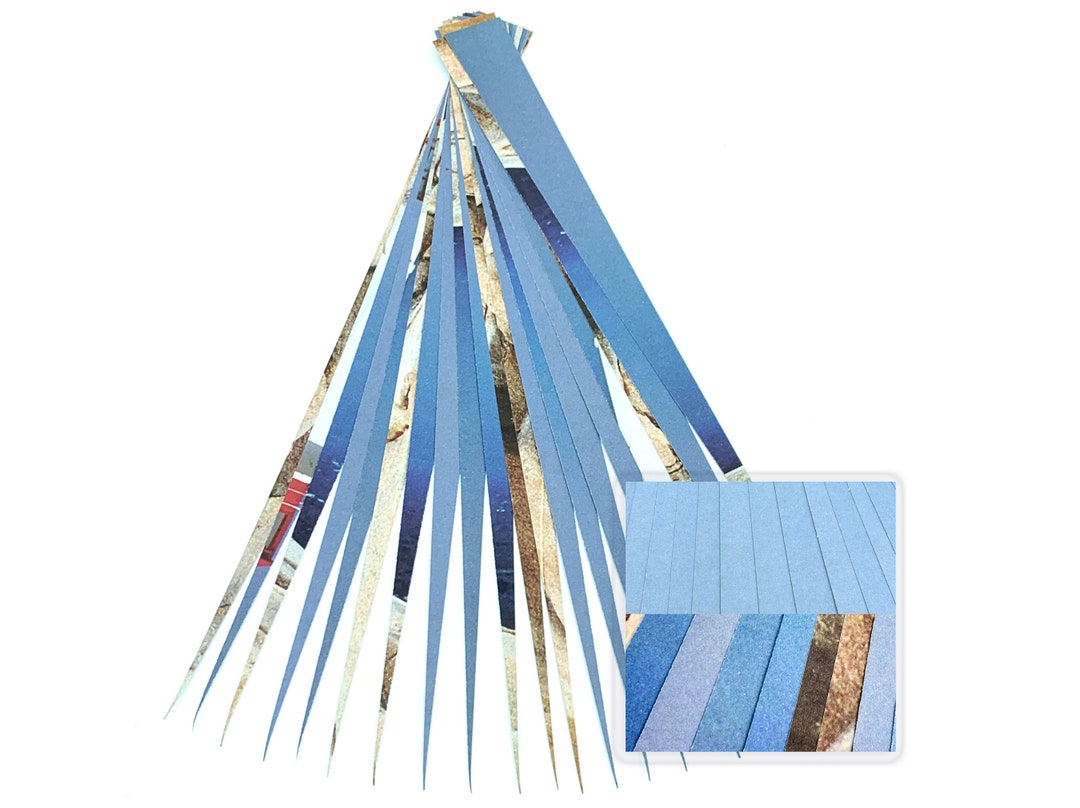 Paper Strips Double Sided Precut 1/2 or 1 Paper - Etsy