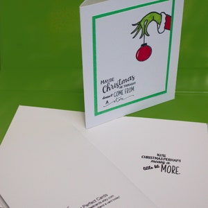 Grinch Card Grinch Notecard Grinch Card Set | Etsy