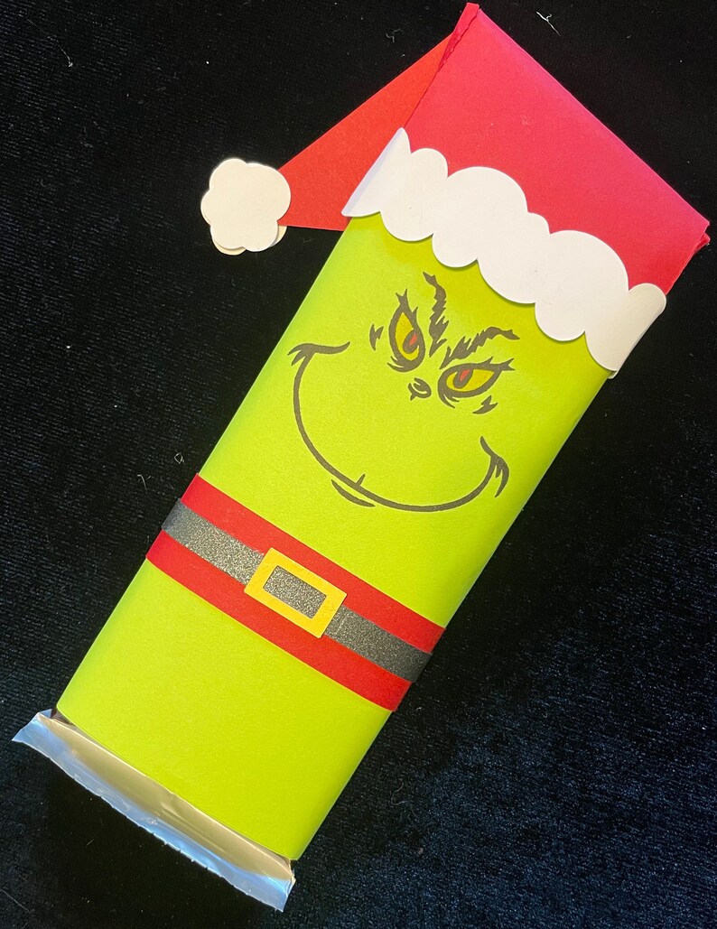 Grinch Bars DIY Favor Kit Pack of 10 Candy Bar Wrappers - Etsy