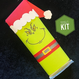 Grinch Bars DIY Favor Kit Pack of 10 Candy Bar Wrappers - Etsy