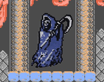 Pixel art Castlevania items Shiny Metallic Embroidery Iron On | Etsy