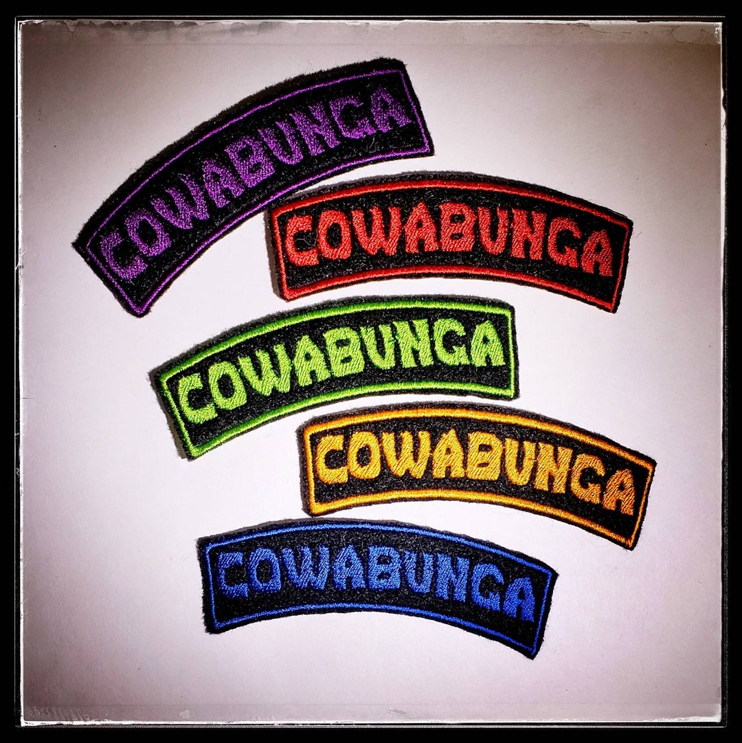 COWABUNGA - TMNT - Iron on Patch - Embroidered - Etsy