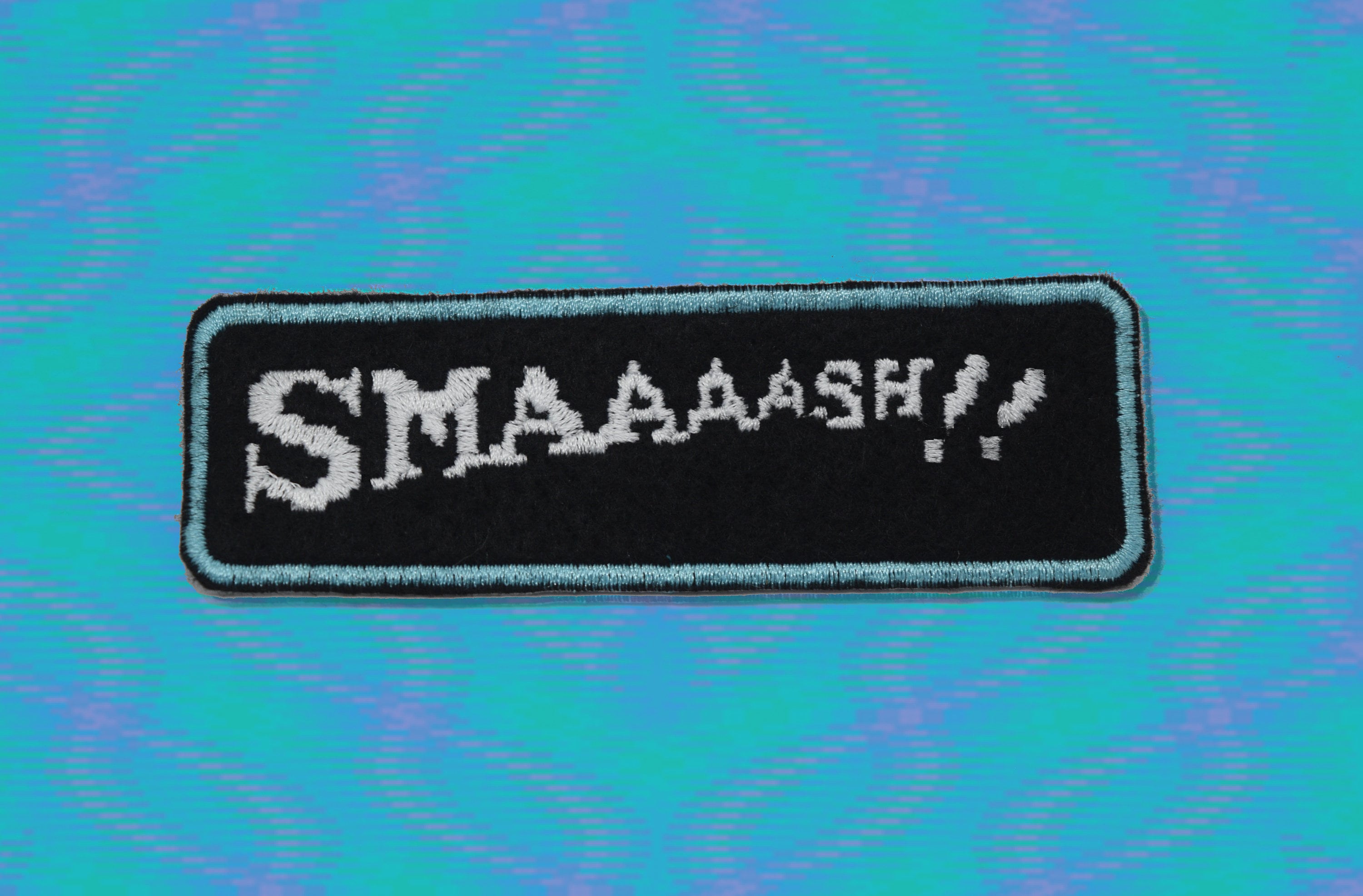 SMAAAASH!! - Iron on Patch - Shiny Metallic Embroidered. Earthbound ...