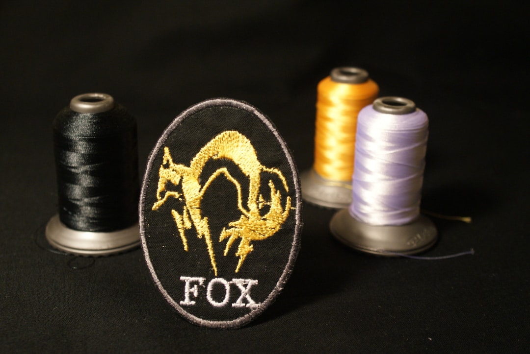 FOX Shiny Metallic Embroidery Patch. Metal Gear Solid Iron on Patch. - Etsy