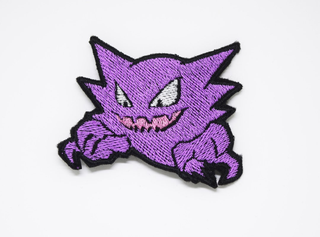 Haunter - Metallic Embroidery Iron on Patch. Pokemon Patch. - Etsy