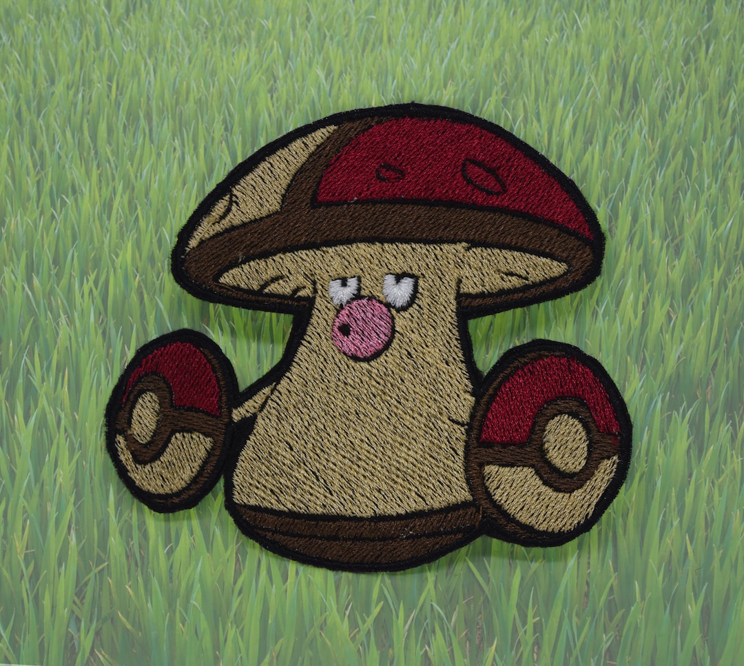 Amoonguss - Iron on Patch - Shiny Metallic Embroidered. Pokemon Patch ...